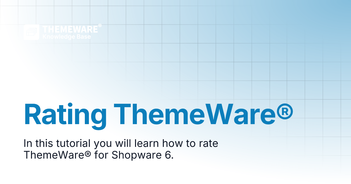 Rating ThemeWare® | ThemeWare® Knowledge Base